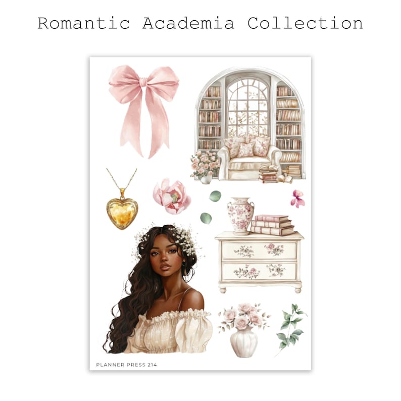Romantic Academia Sticker Collection | Washi Stickers for Journaling ...