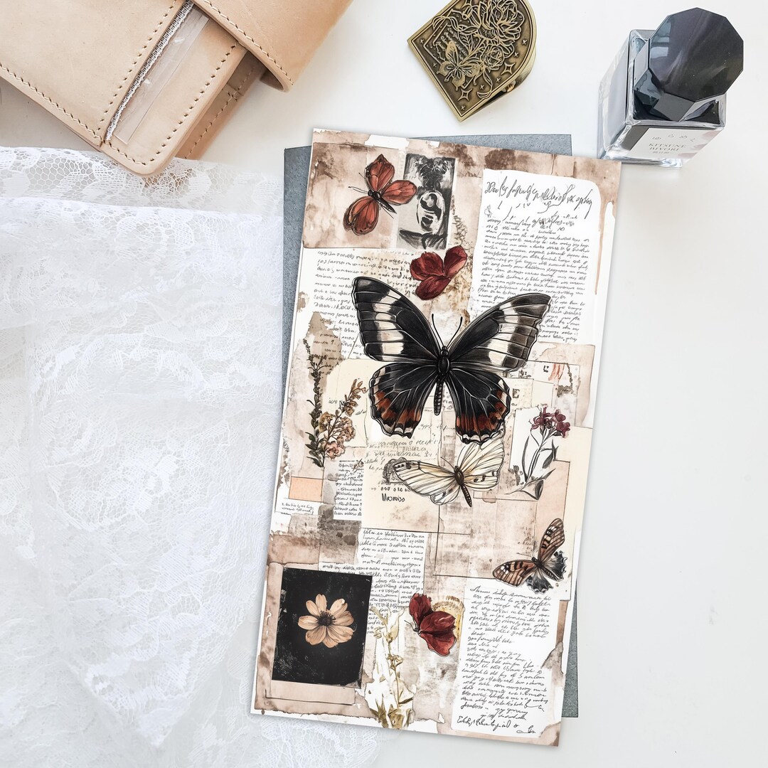 Butterfly Printed Cover Dashboard for Traveler’s Notebook – Standard ...
