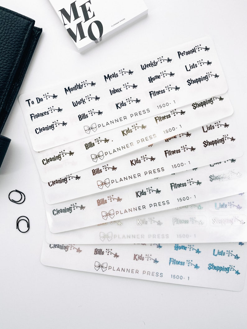 Divider Labels Wizarding World Foiled Clear Divider Tabs - Etsy