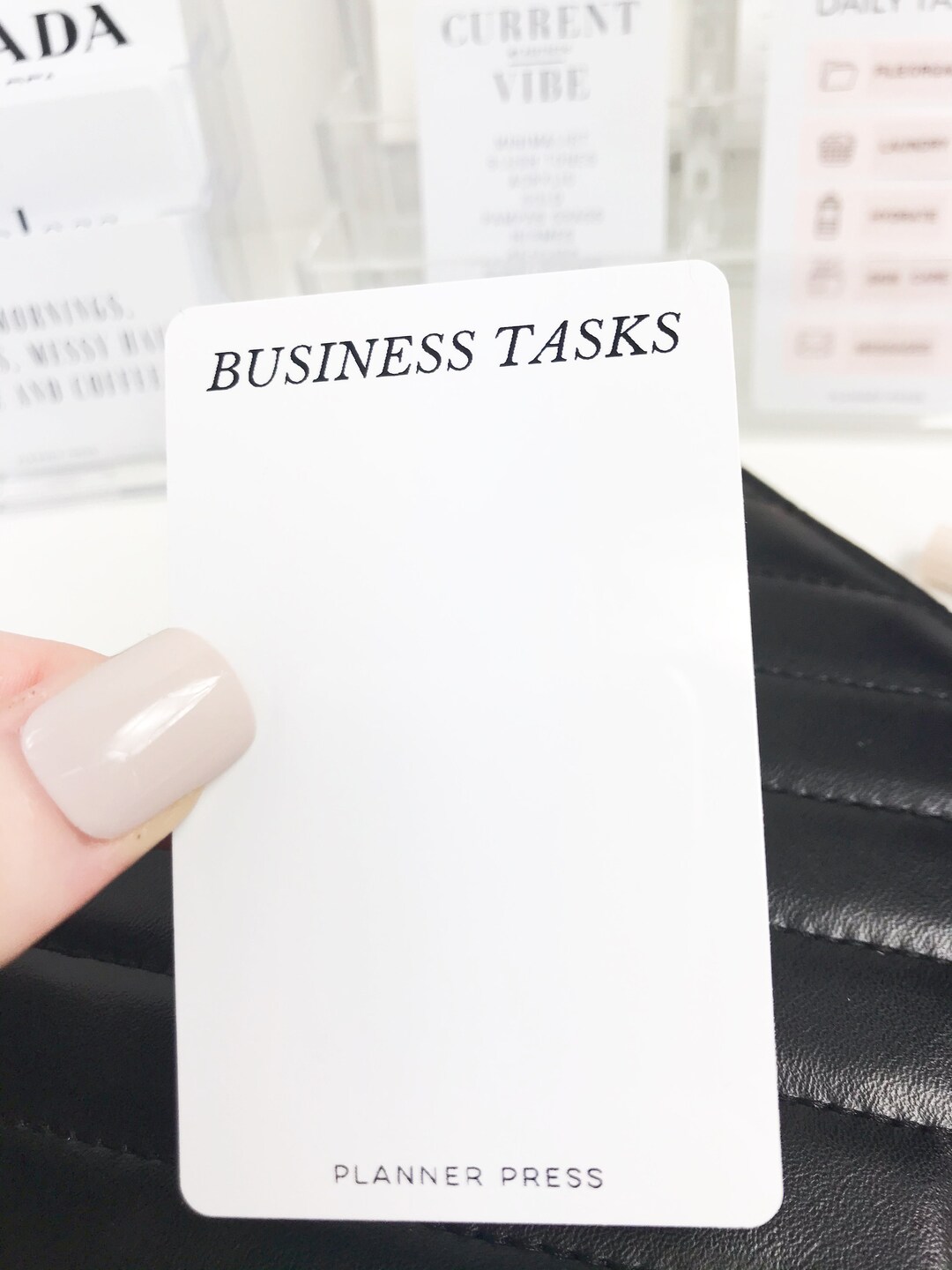 Business Task Routine Task Card Page Flag Pocket Card - Etsy