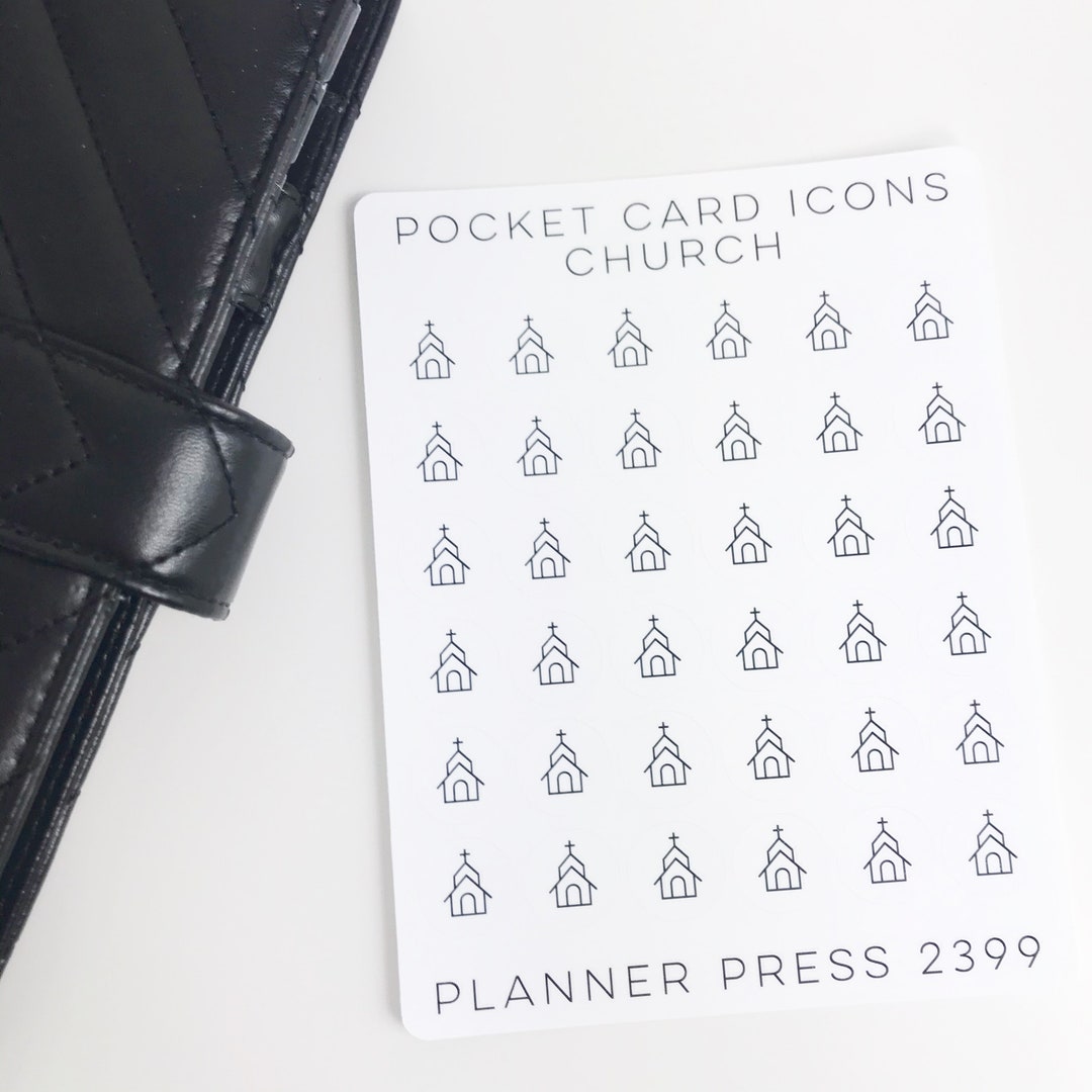 Church Icons Sticker Set for Pocketcards 2399 - Etsy