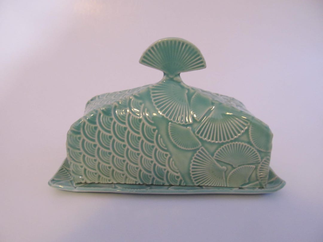 Butter Dish With Intricate Texture and Design, Handmade Ceramic Butter ...