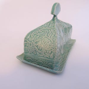 Butter Dish With Intricate Texture and Design, Handmade Ceramic Butter ...