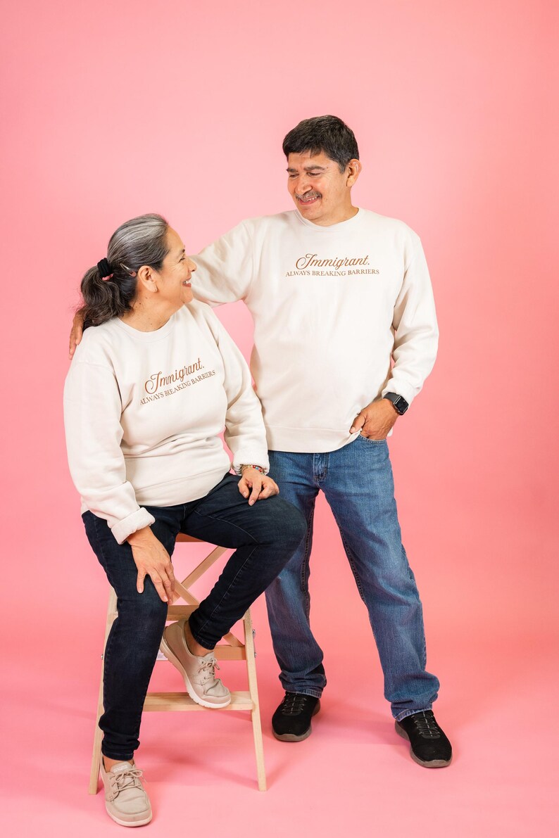 Immigrant Ivory Sweatshirt - Latina Sweatshirt - Latina Sweater ...