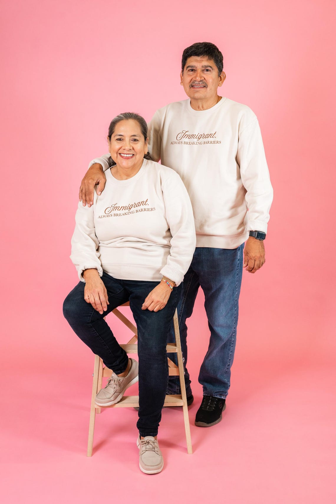 Immigrant Ivory Sweatshirt - Latina Sweatshirt - Latina Sweater ...