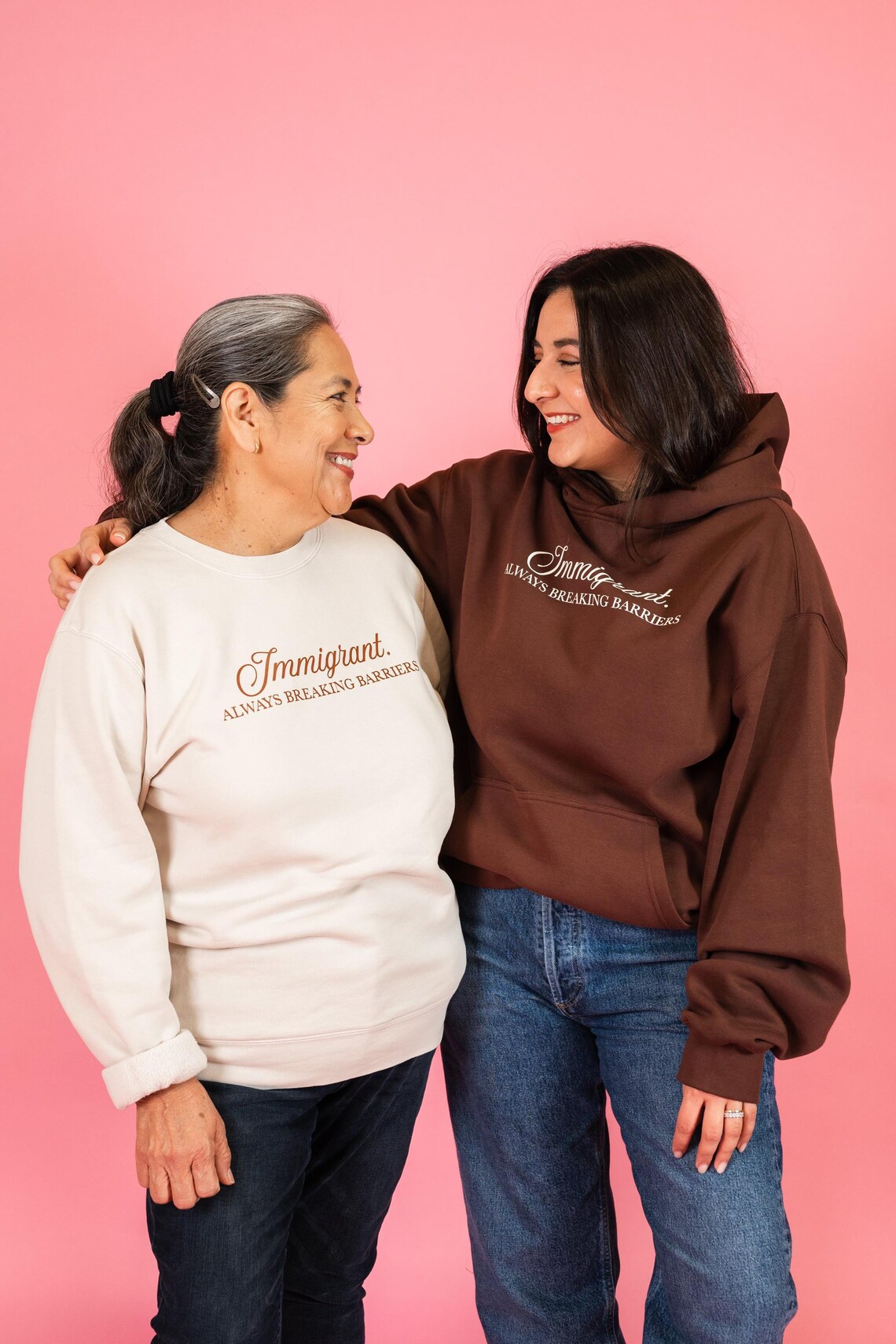 Immigrant Ivory Sweatshirt - Latina Sweatshirt - Latina Sweater ...
