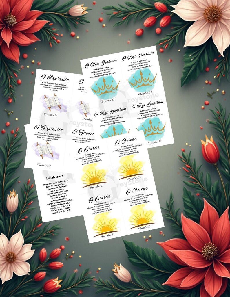 Advent Prayer Cards – O Antiphons of Christmas – Catholic Family ...