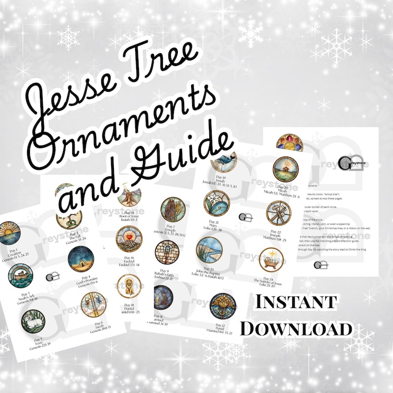 Advent Cards Jesse Tree - Etsy