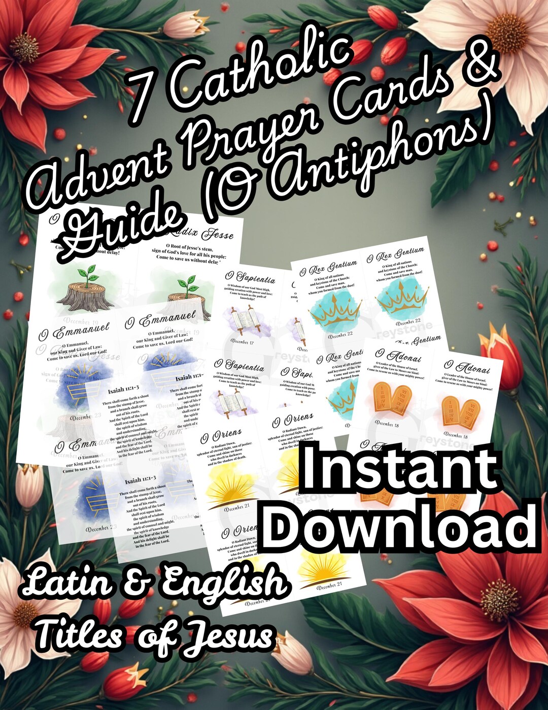 Advent Prayer Cards – O Antiphons of Christmas – Catholic Family ...
