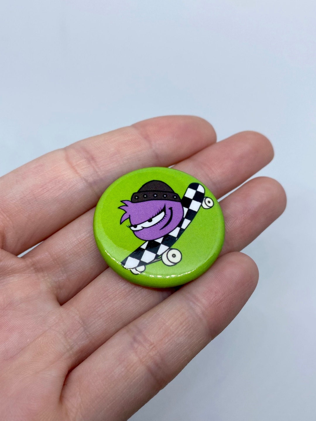 E-puffle Pin, Cute Punk Puffle Button, Original Digital Art Design ...