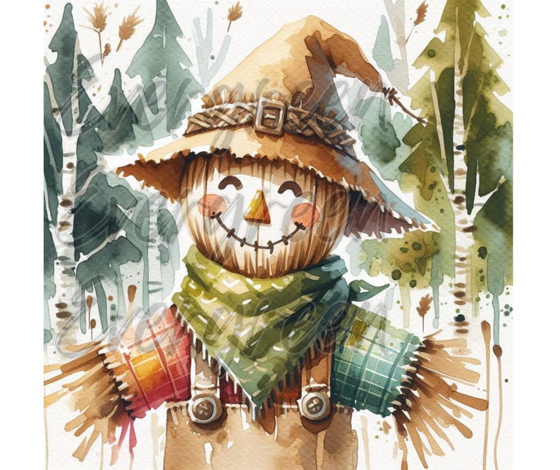 Scarecrow Fall Bundle, 4 Styles, Country, Farmhouse, Instant Download ...