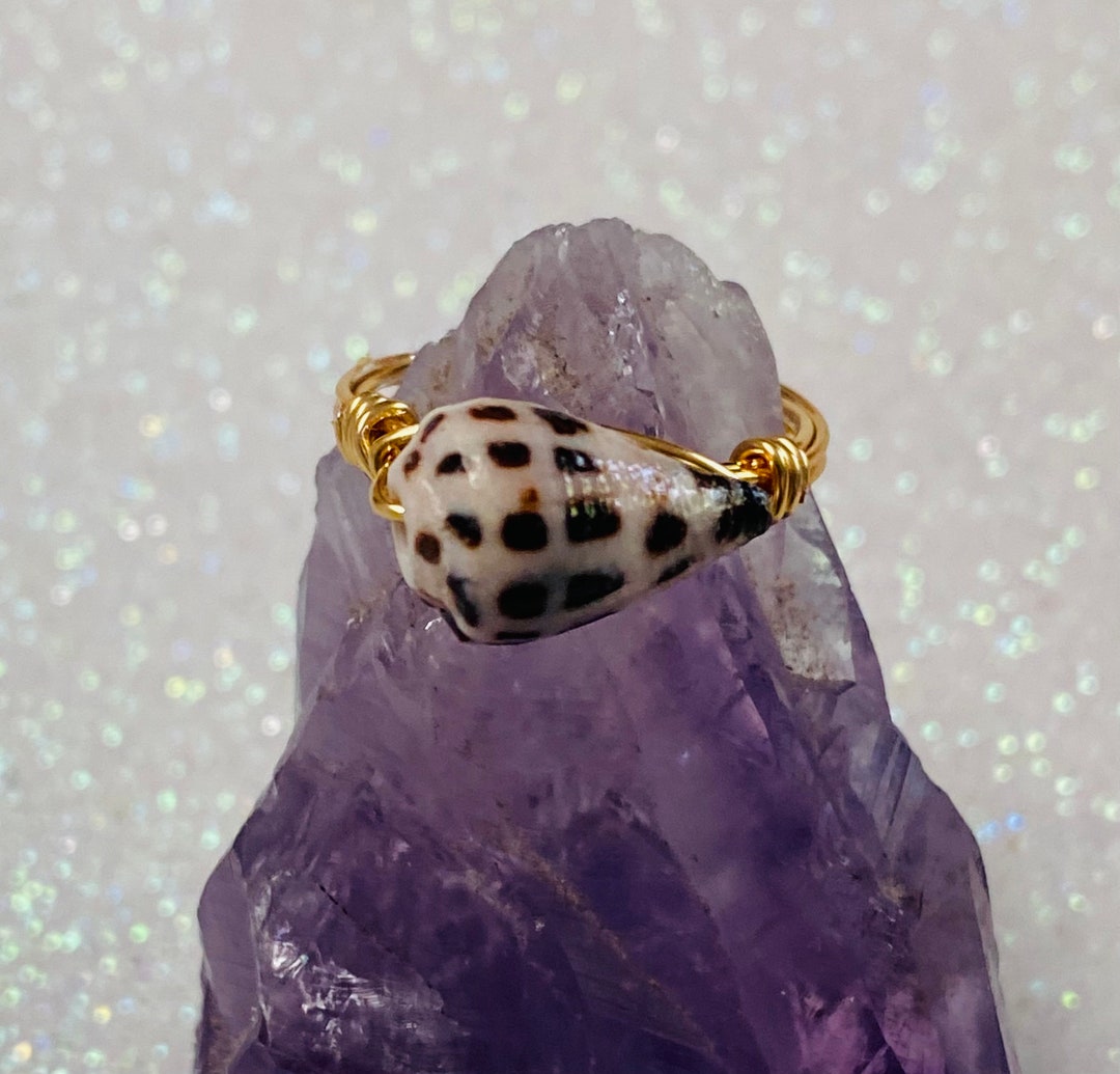 Hawaii Hebrew Cone Shell Gold or Silver Wire Wrapped Ring - Etsy