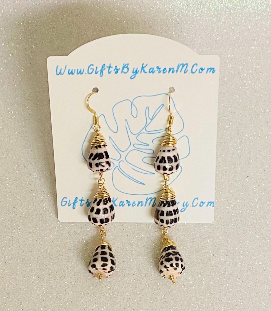Hawaii Triple Hebrew Cone Shell Gold Filled Dangling Earrings - Etsy