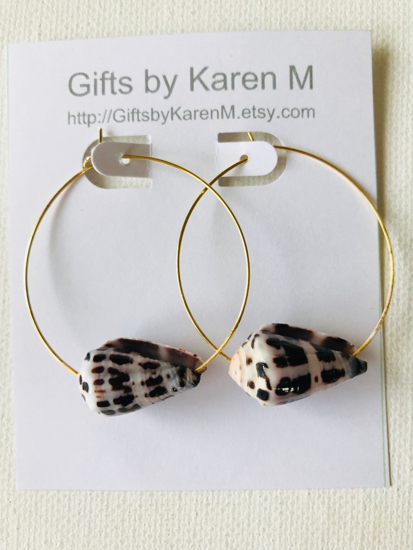 Hawaii Hebrew Cone Shell 1.5 Inch Gold or Silver Wire Hoop - Etsy