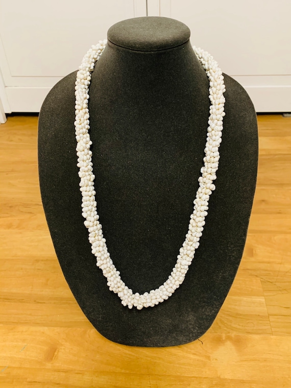 Hawaii White Mongo Shell Lei Necklace With Natural Kukui Nuts | Etsy