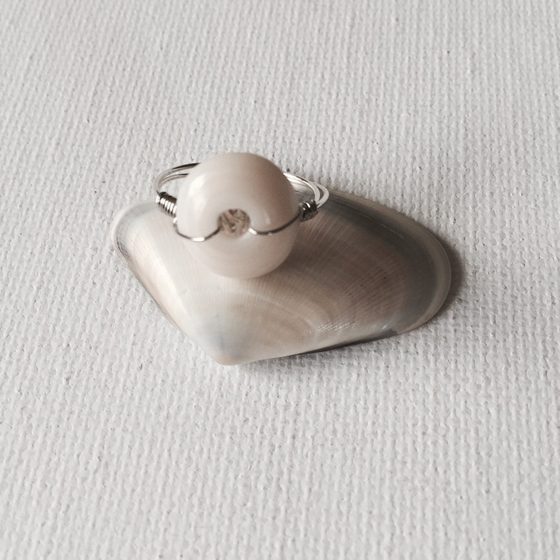 Hawaii Puka Shell Silver or Gold Wire Wrapped Ring | Etsy