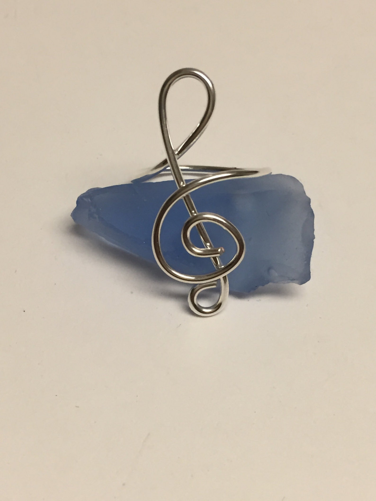 Silver Wire Treble Clef Music Adjustable Ring - Etsy