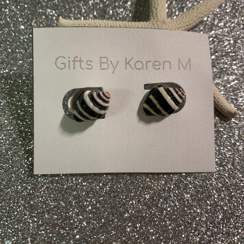 Zebra Stud Earrings - Etsy