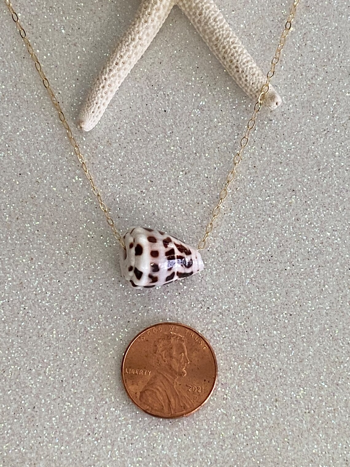 Hawaii Hebrew Cone Shell Floating Gold Filled Necklace - Etsy