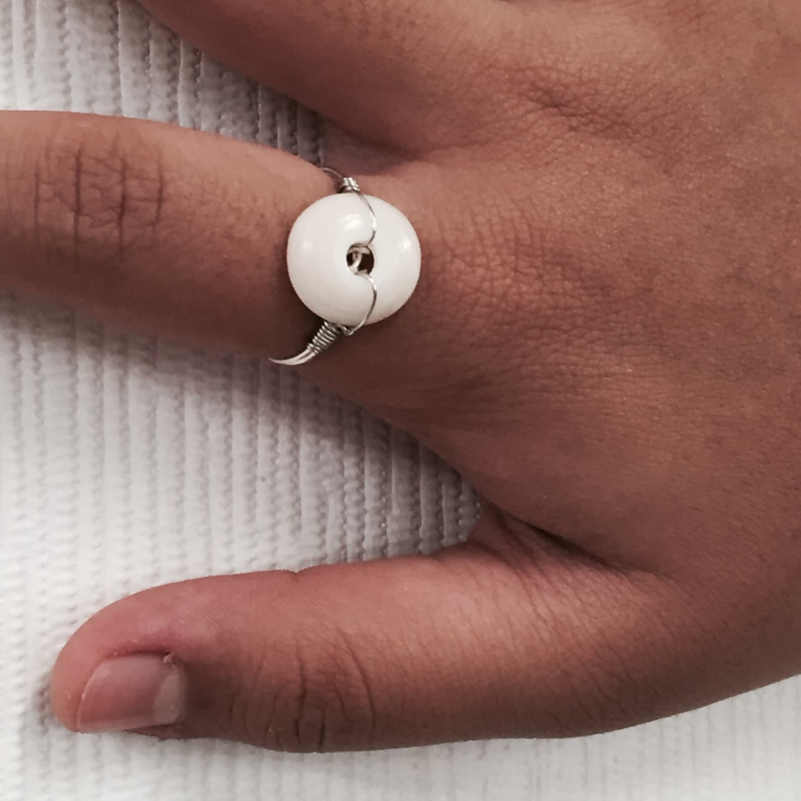 Hawaii Puka Shell Silver or Gold Wire Wrapped Ring | Etsy