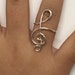 Silver Wire Treble Clef Music Adjustable Ring - Etsy