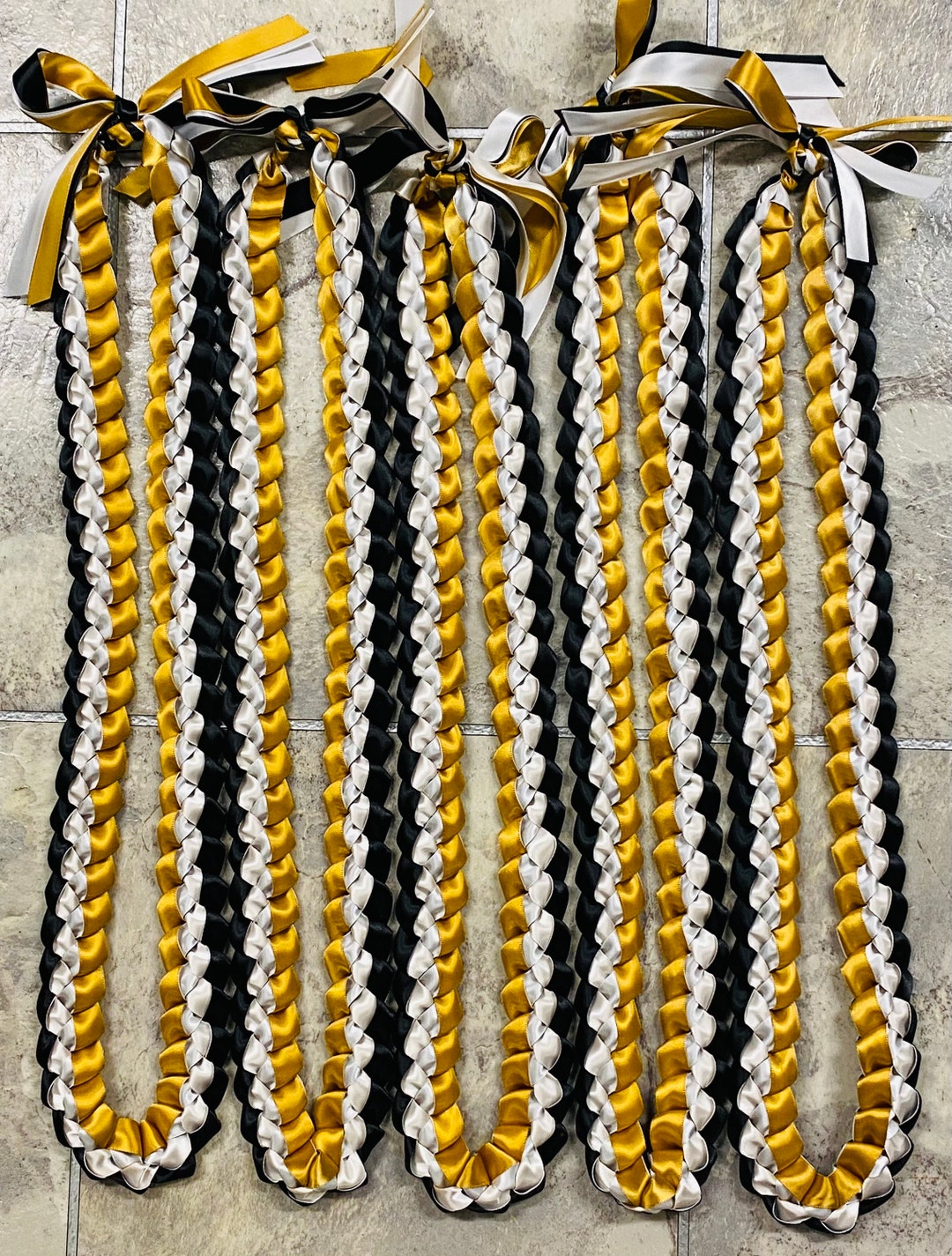 Hawaii Three Color Satin 5/8 Inch Ribbon Special Event Graduation Lei ...