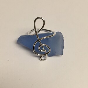 Silver Wire Treble Clef Music Adjustable Ring - Etsy