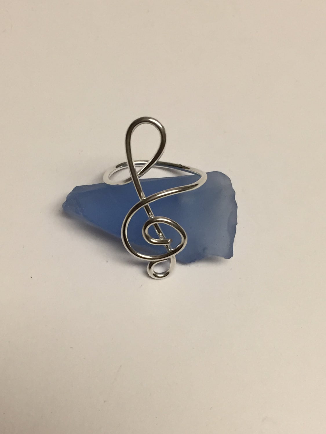 Silver Wire Treble Clef Music Adjustable Ring - Etsy