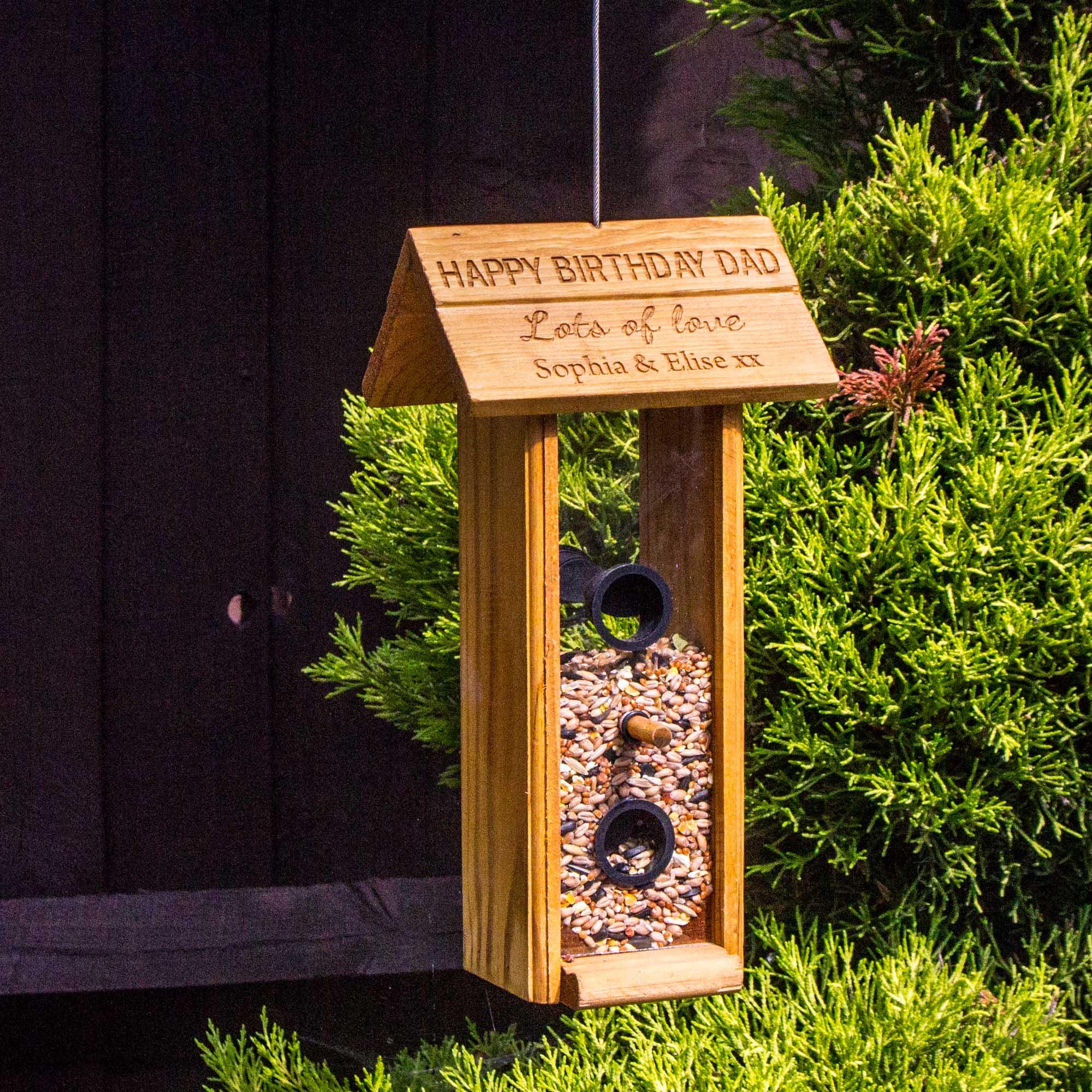 Personalised Bird Feeder Long Seed Feeder - Etsy UK