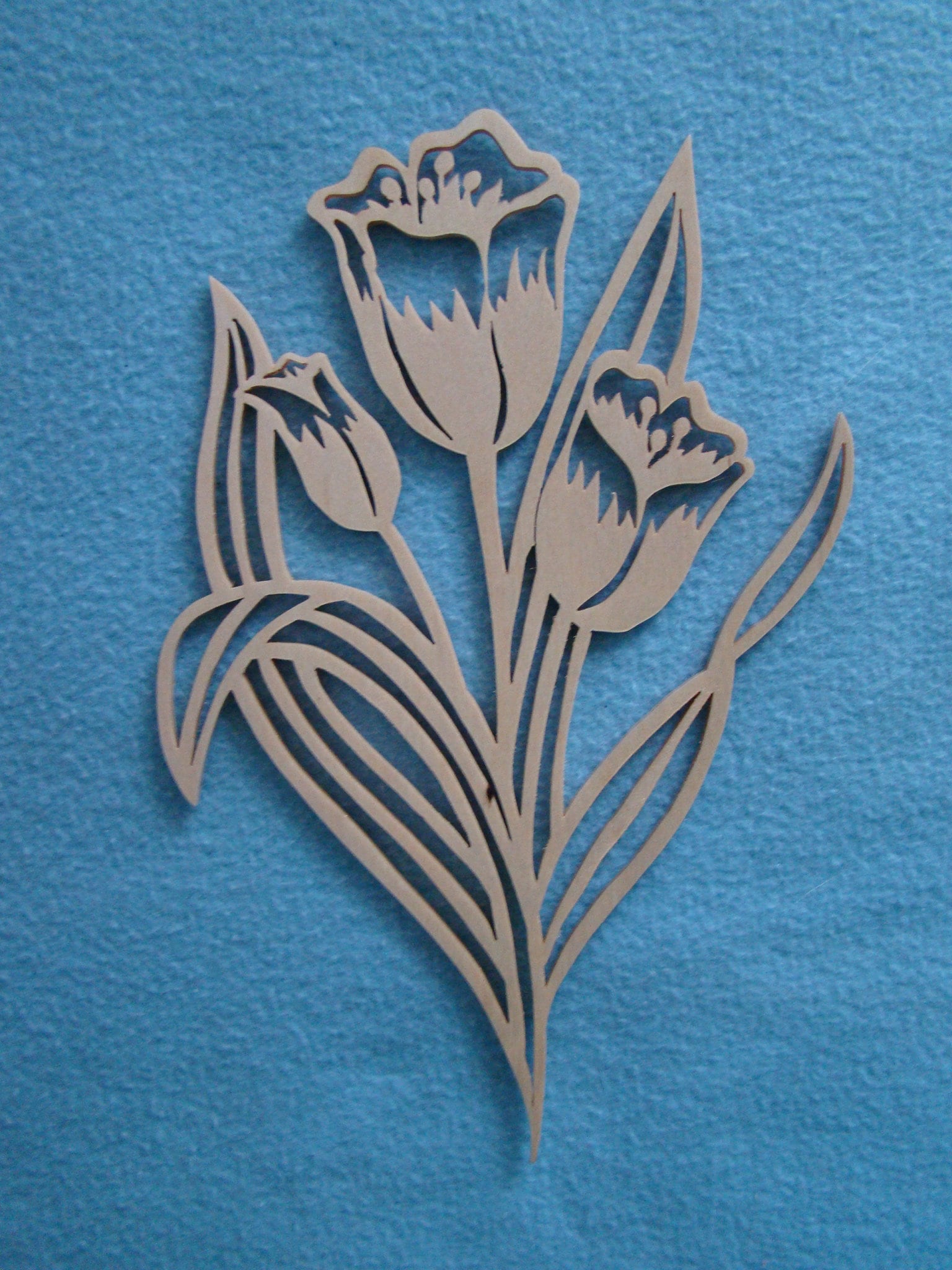 Tulip Scroll Saw Wall Art Original Design Easter Mother's Day Housewarming Springtime Home Decor ...