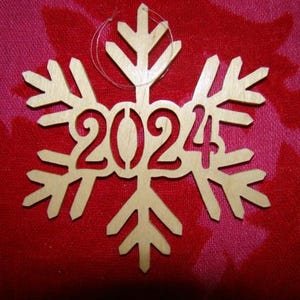 2024 Ornament Wooden Scroll Saw Snowflake sold Separately Commemorative ...