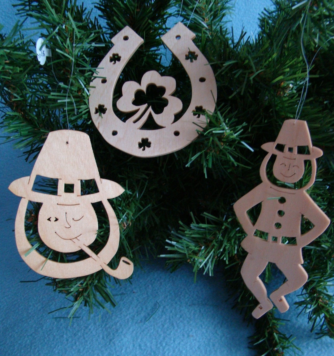 Set of 3 Irish Celtic Original Designs Wooden Scroll Saw Art Christmas ...