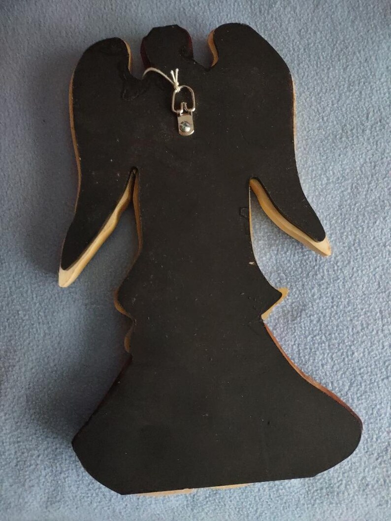 Wooden Intarsia Style Angel Handmade Wall Art - Etsy