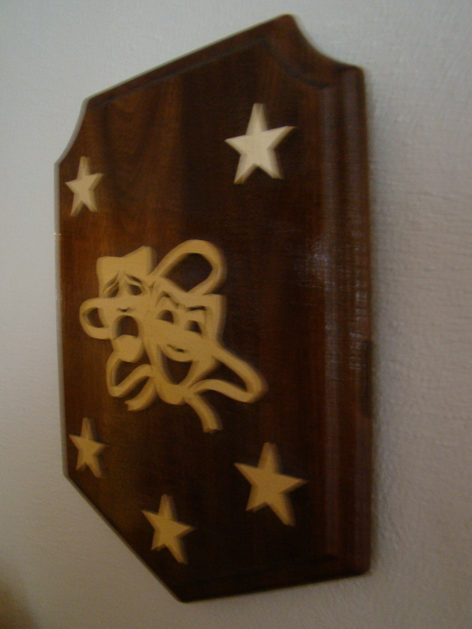 Comedy & Tragedy Wall Plaque Scroll Saw Art Theater Masks Original ...