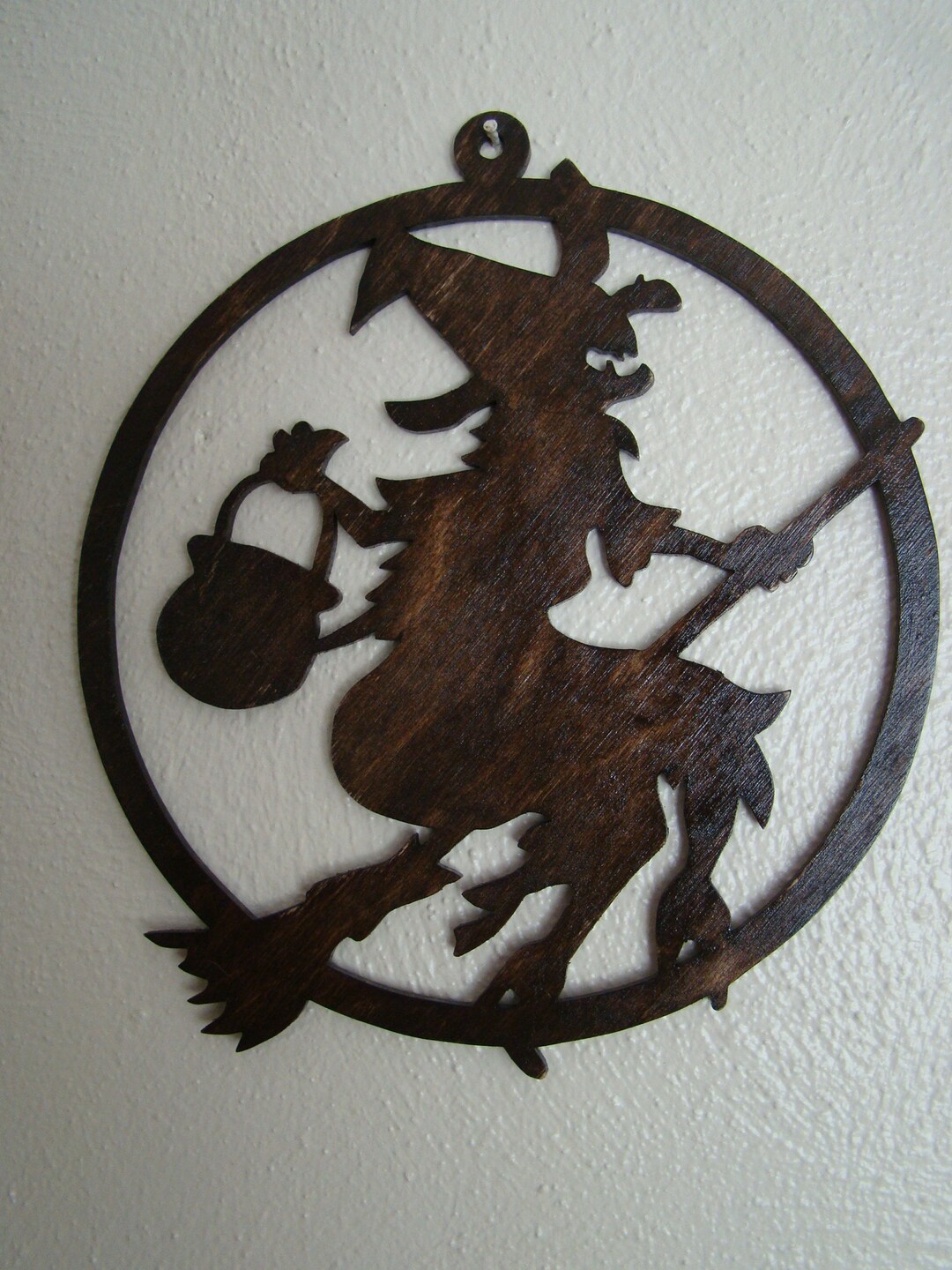 Halloween Witch Wall Plaque Scroll Saw Art Home Decor - Etsy