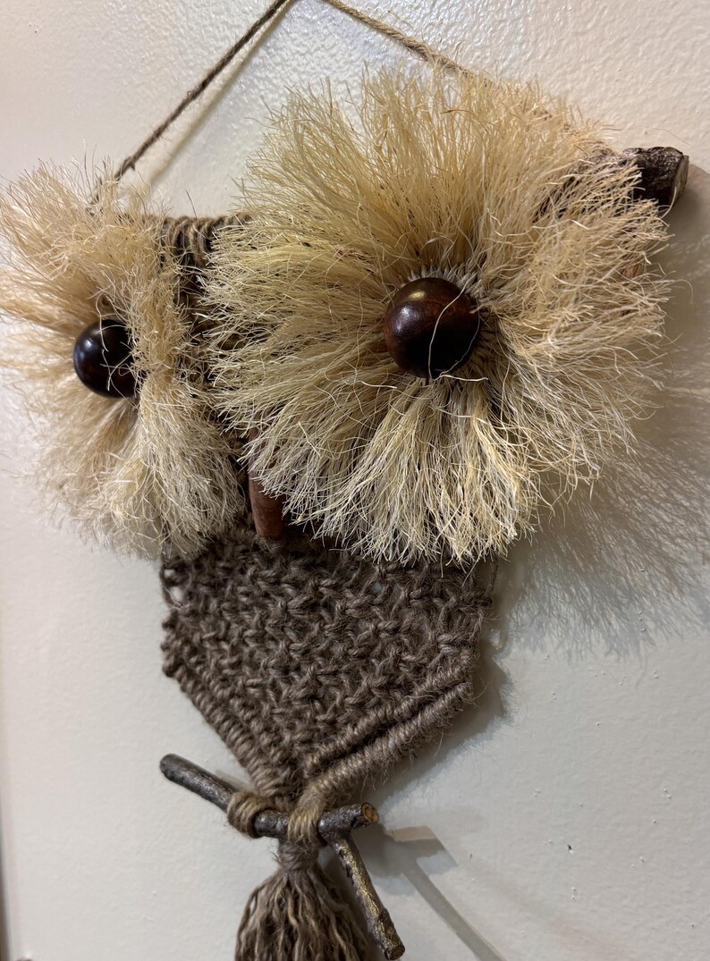 OWL 230 Macramé Wall Hanging, Handmade, Jute, Sisal, Small Macramé, Macrame Owl, - Etsy