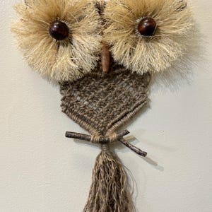 OWL 230 Macramé Wall Hanging, Handmade, Jute, Sisal, Small Macramé, Macrame Owl, - Etsy
