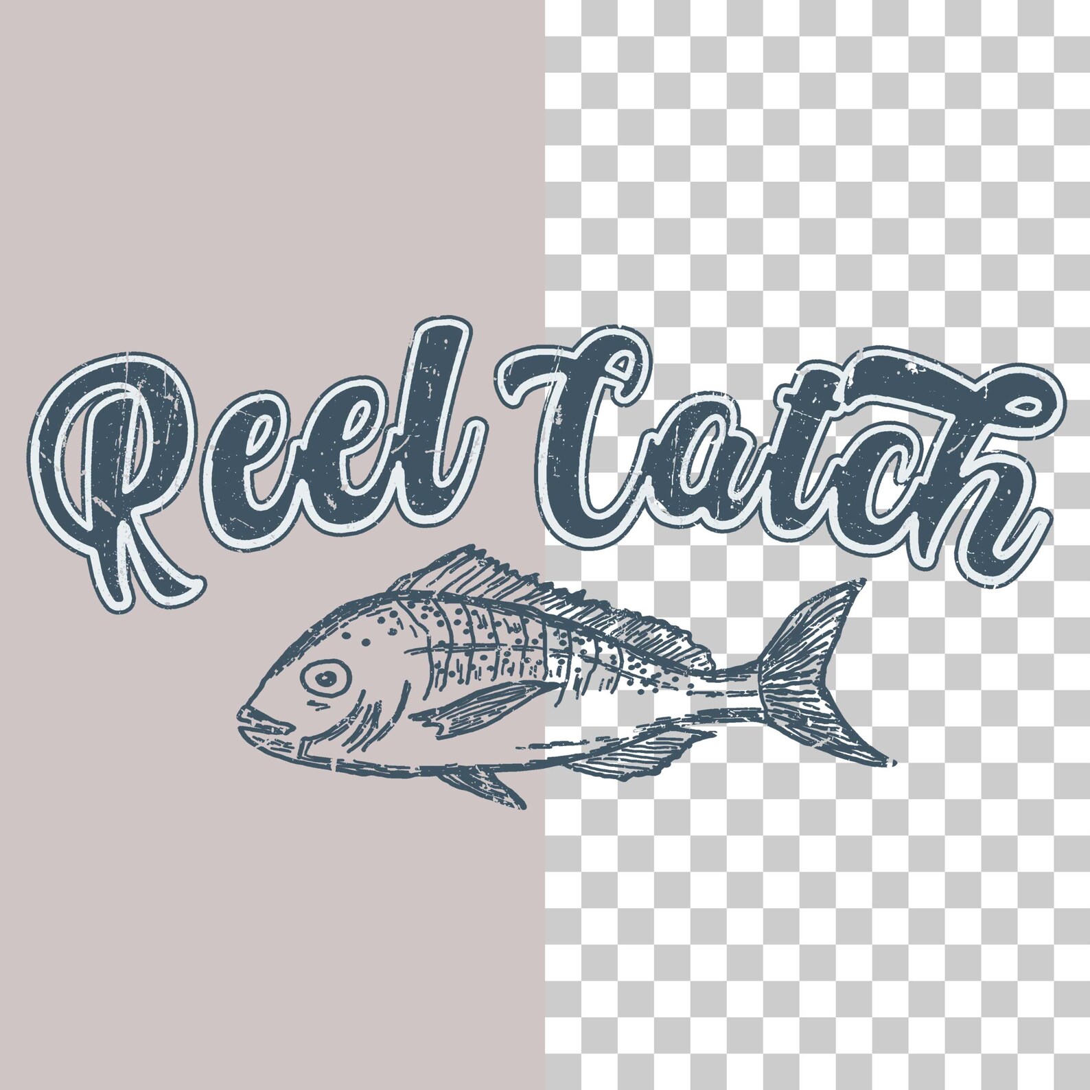 Reel Catch Png Cute Fish Png Lake Life Png Digital Download Fish Png ...
