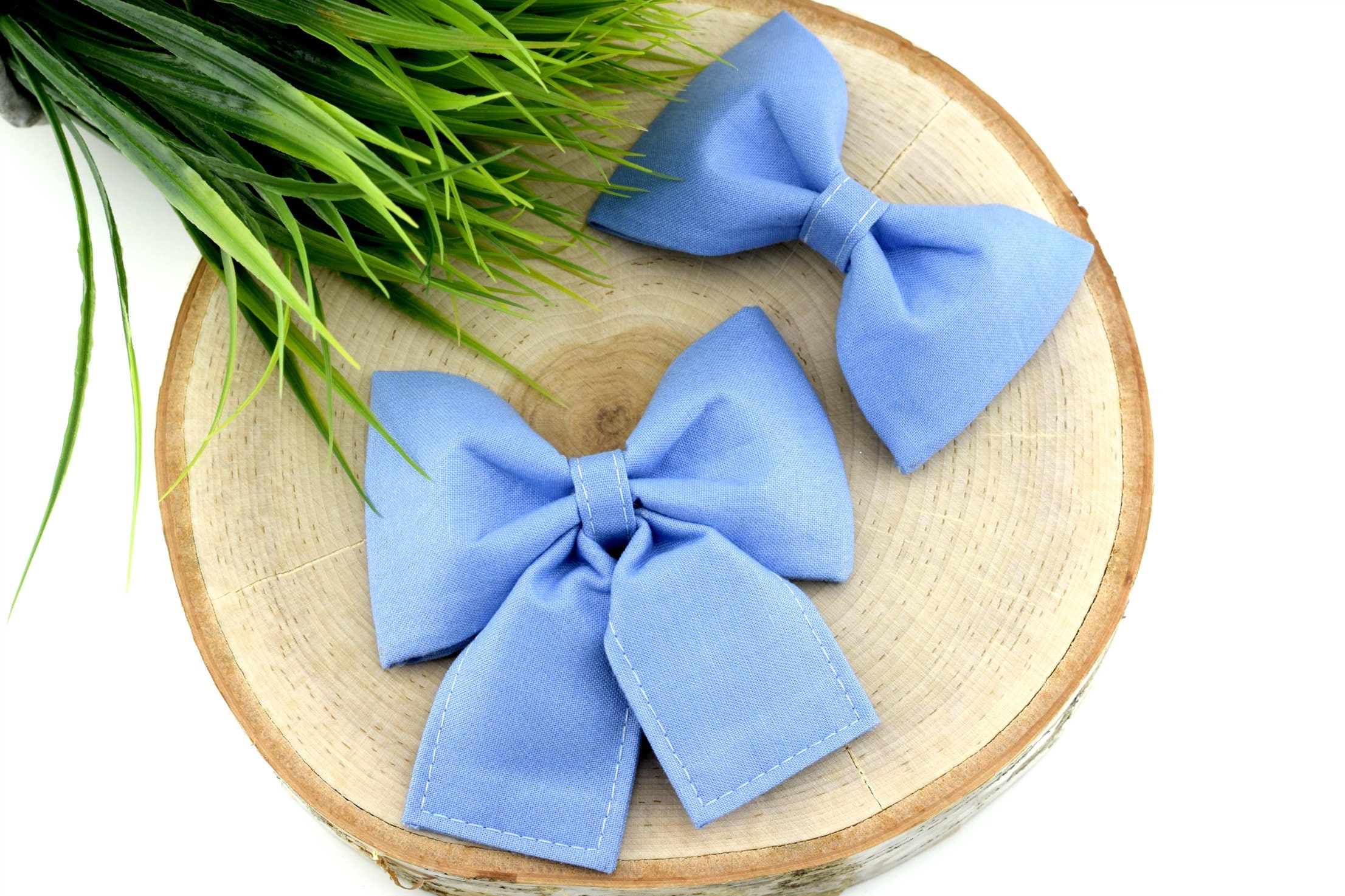 Solid Periwinkle Dog Collar Bow Dog Collar Bow Tie Girly | Etsy