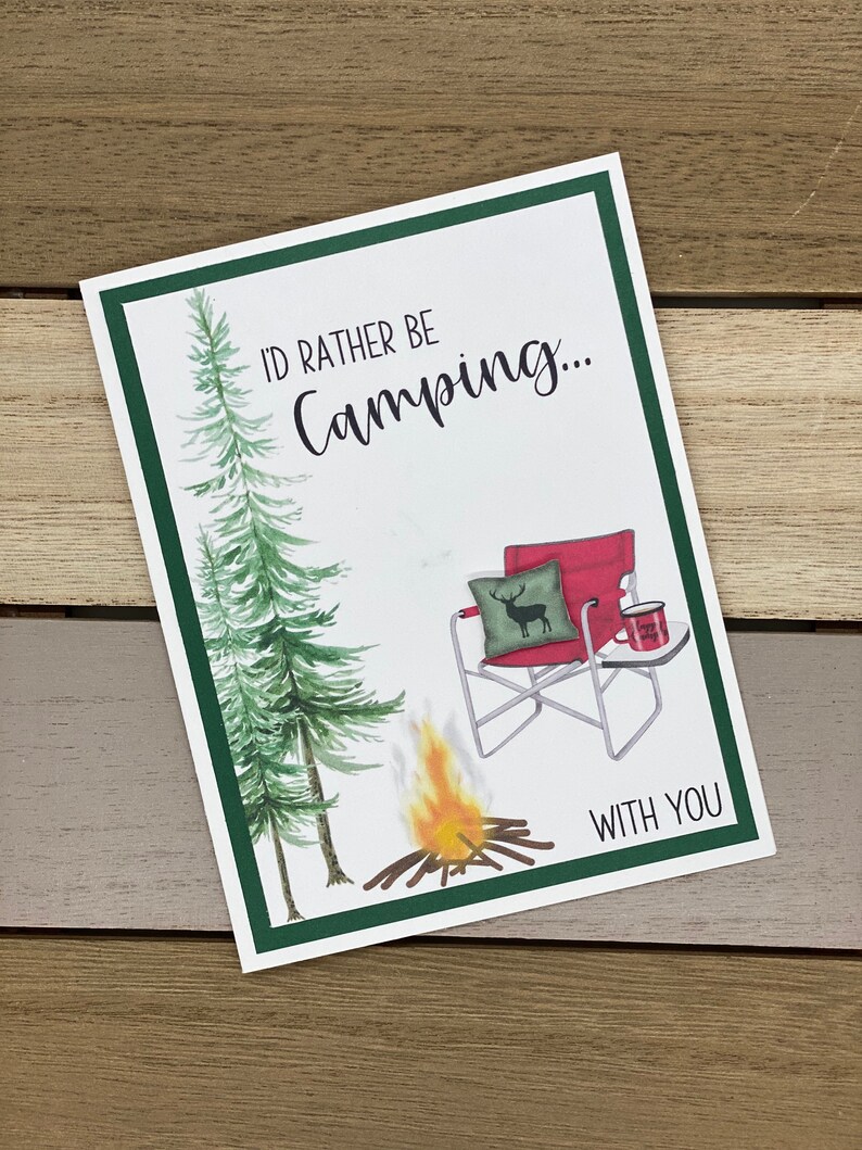 Rather Be Camping Greeting Card Miss You Card Camping Card | Etsy