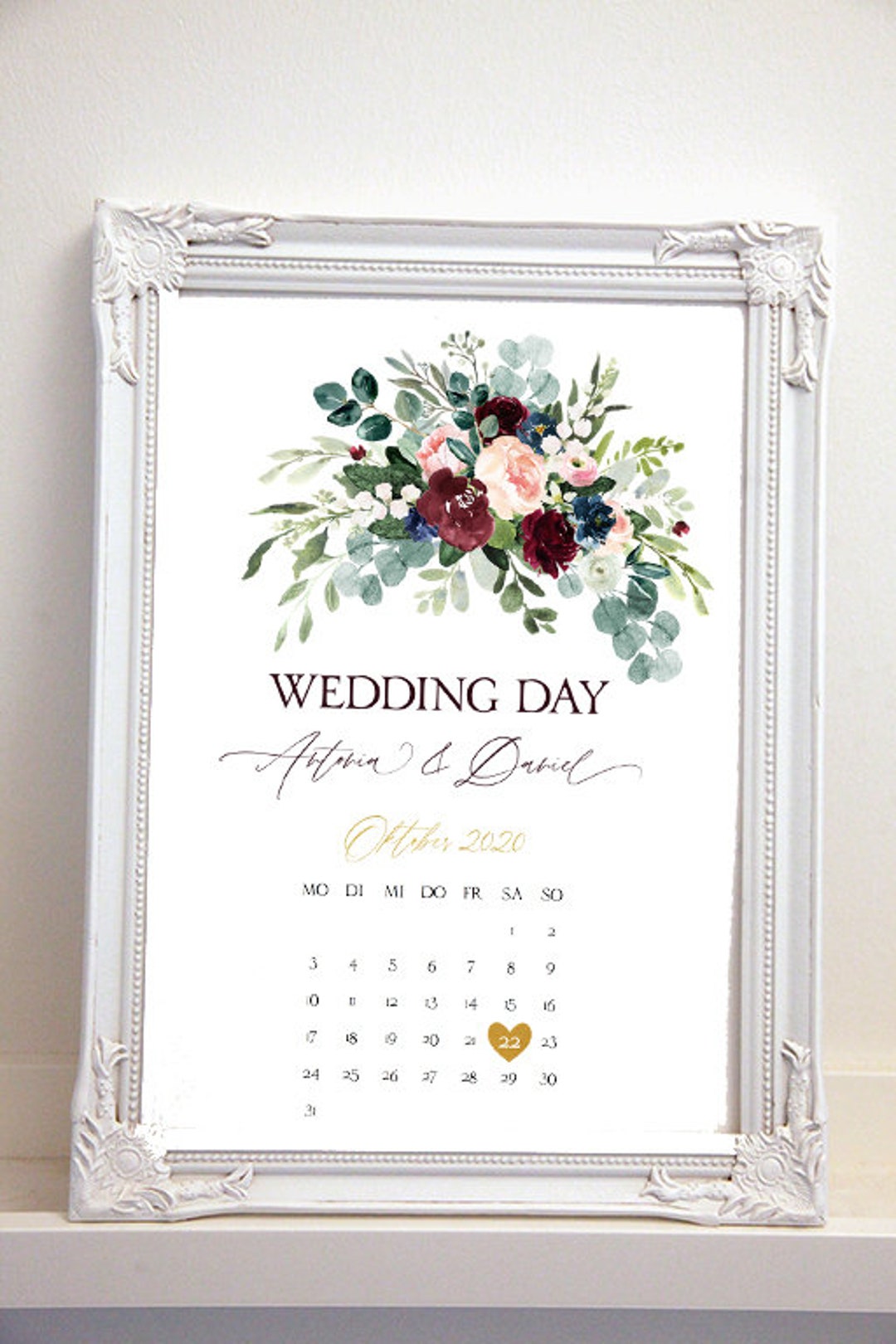 Personalized Wedding Gift Poster Antonia&daniel - Etsy