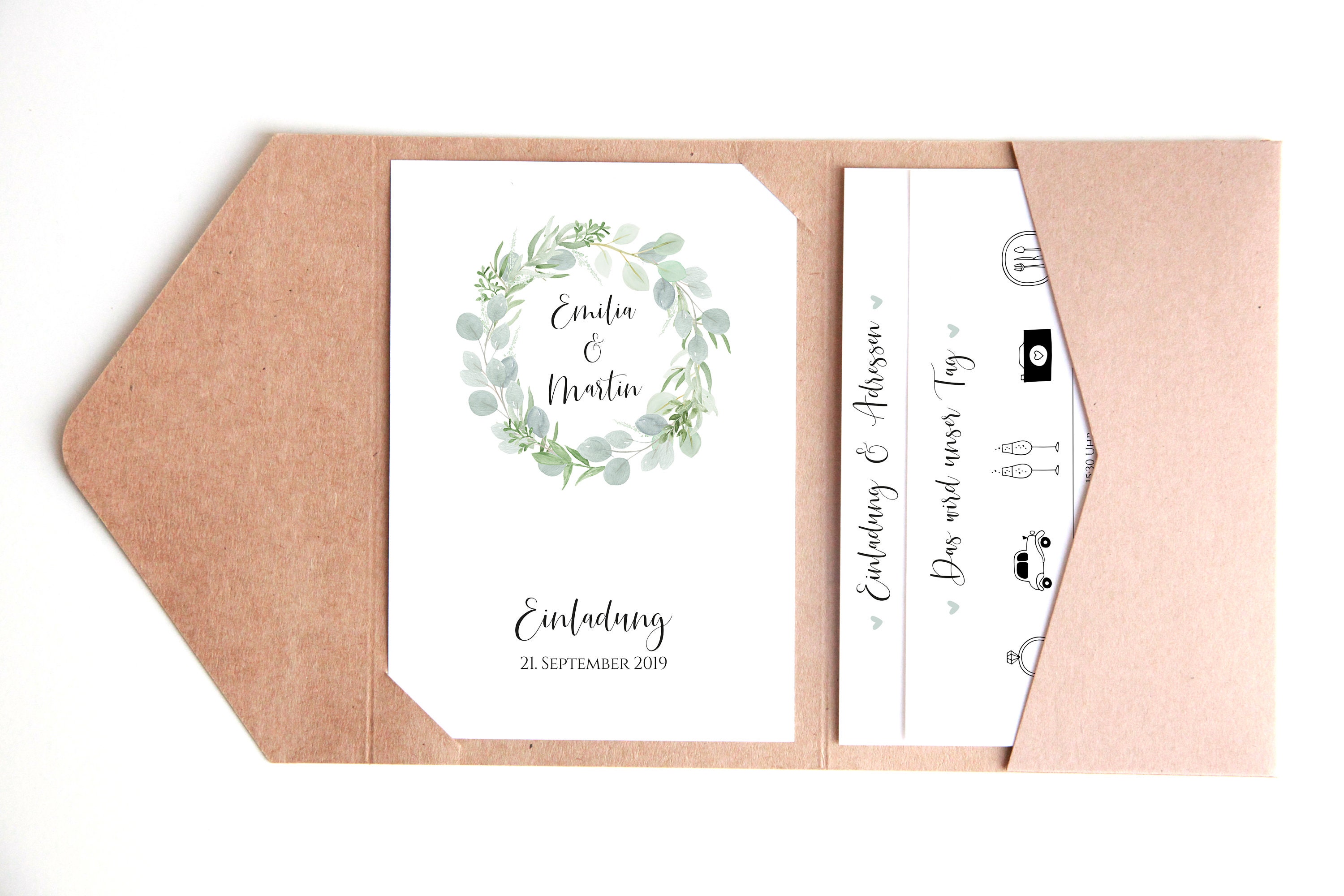 Pocketfold Wedding Invitation Wedding Pocketfold Card - Etsy