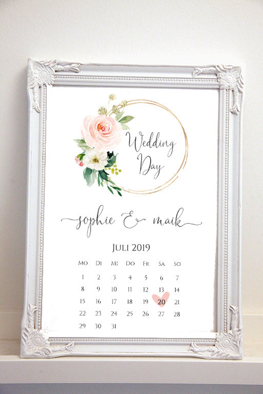Personalized Wedding Gift - Poster Sophie&maik - Etsy