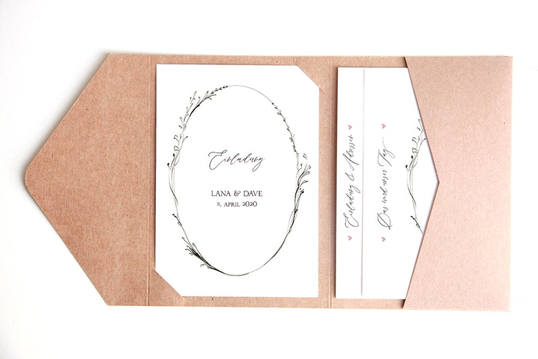 Pocketfold Wedding Invitation, Wedding Pocketfold Card Invitation ...