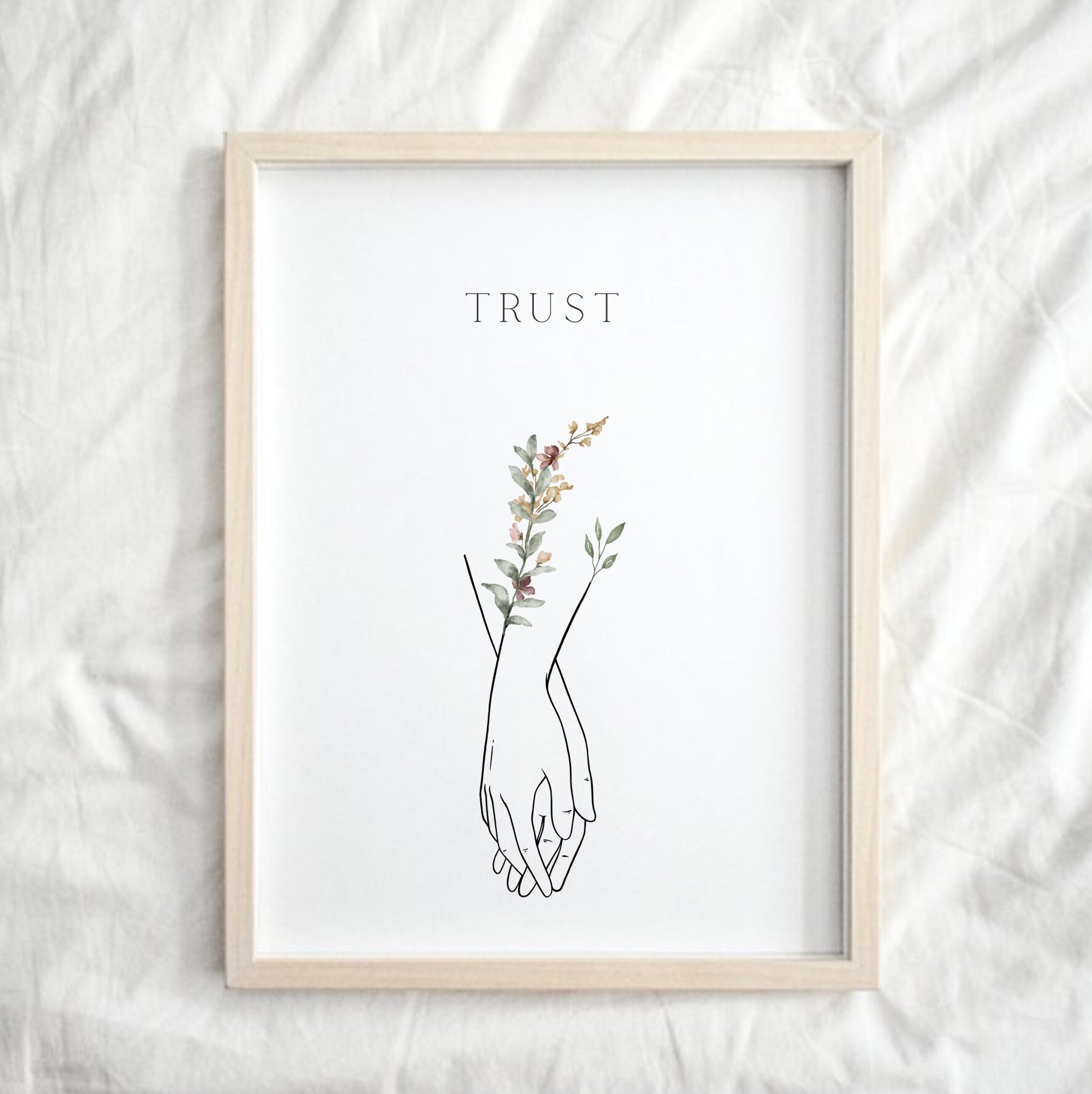Poster Lineart trust | Etsy