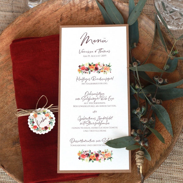 Buffet Menu Cards - Etsy