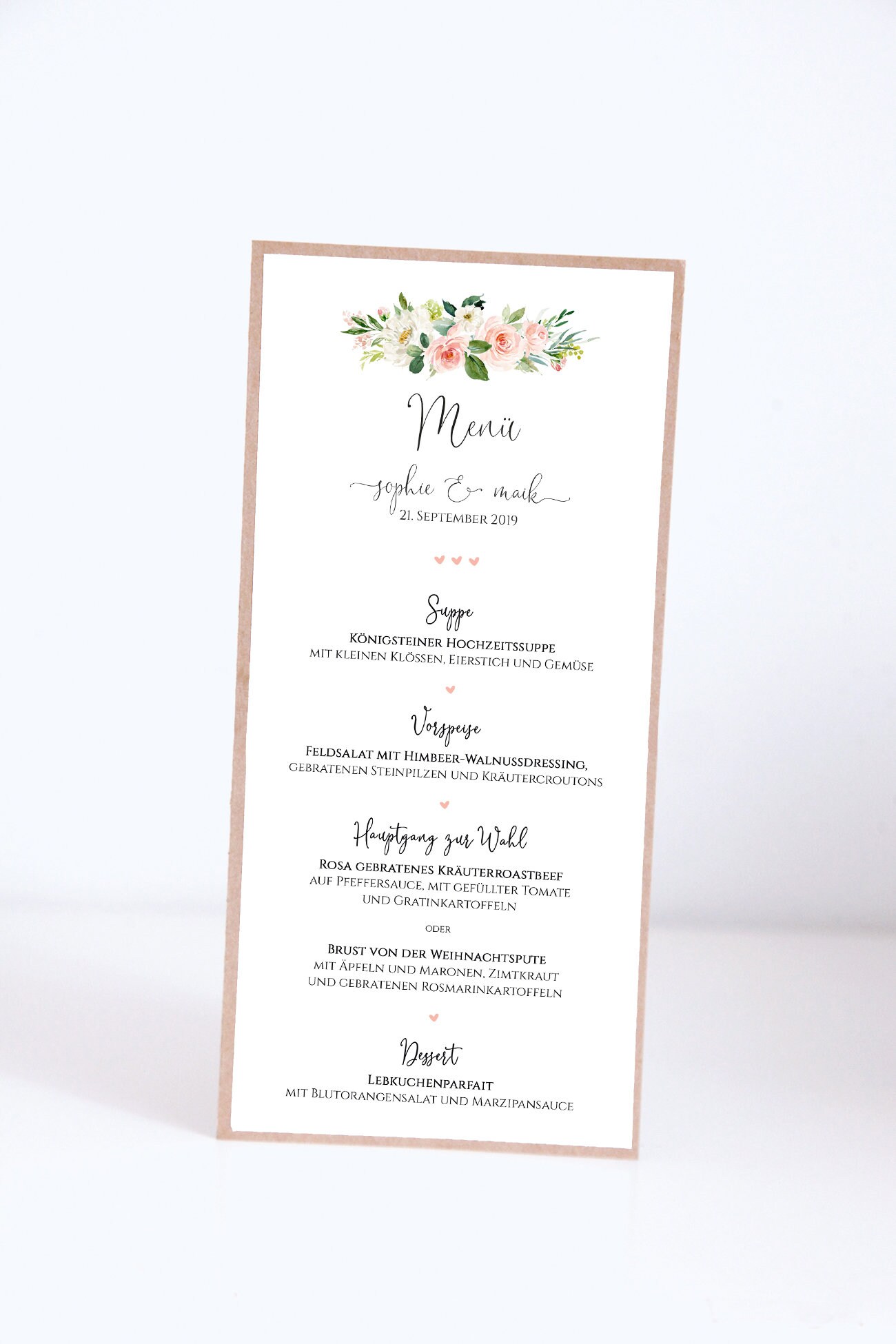 Menu Cards Buffet Cards Menus Buffet Sophie & Maik - Etsy
