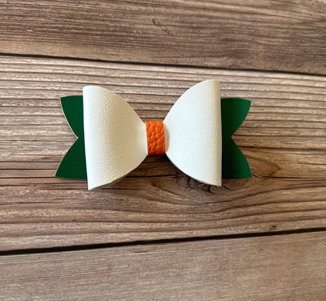 Irish Flag Faux Leather Bow - Etsy