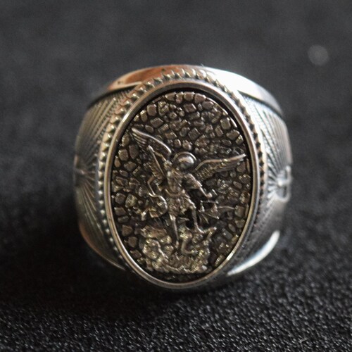 Catholic Archangel St Saint Michael Ring Saint Michael Signet - Etsy