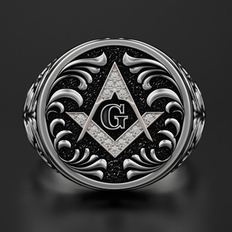 Freemason Handmade Sterling Silver Men Signet Ring Master - Etsy
